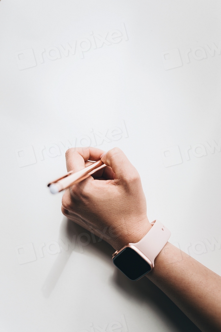 woman wearing smartwatch writing paper | Premium Photo - rawpixel