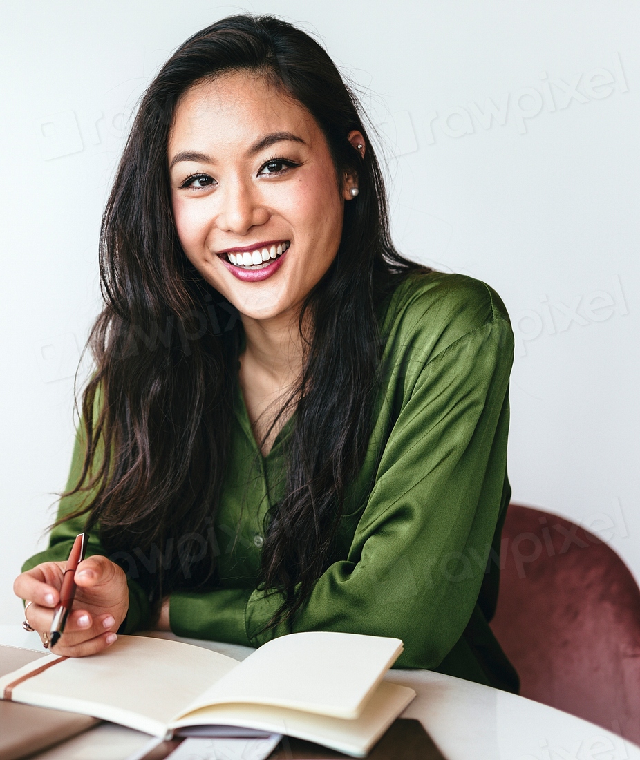 Happy woman writing journal her | Premium Photo - rawpixel