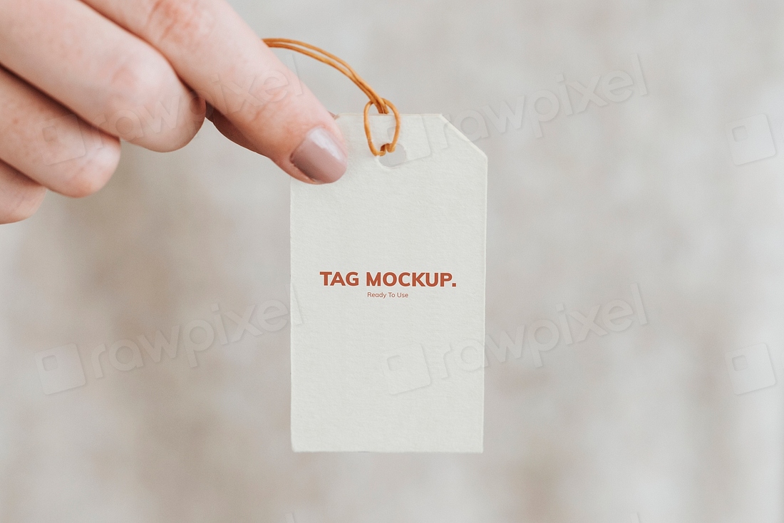 Closeup of gift tag mockup | Premium PSD Mockup - rawpixel