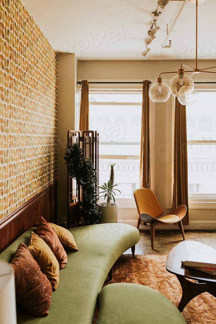 Retro style mid-century modern decorated | Premium Photo - rawpixel
