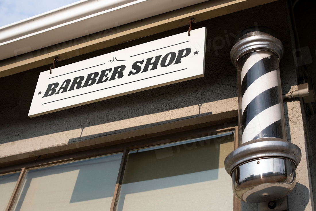 Sign mockup psd, barbershop business | Premium PSD Mockup - rawpixel
