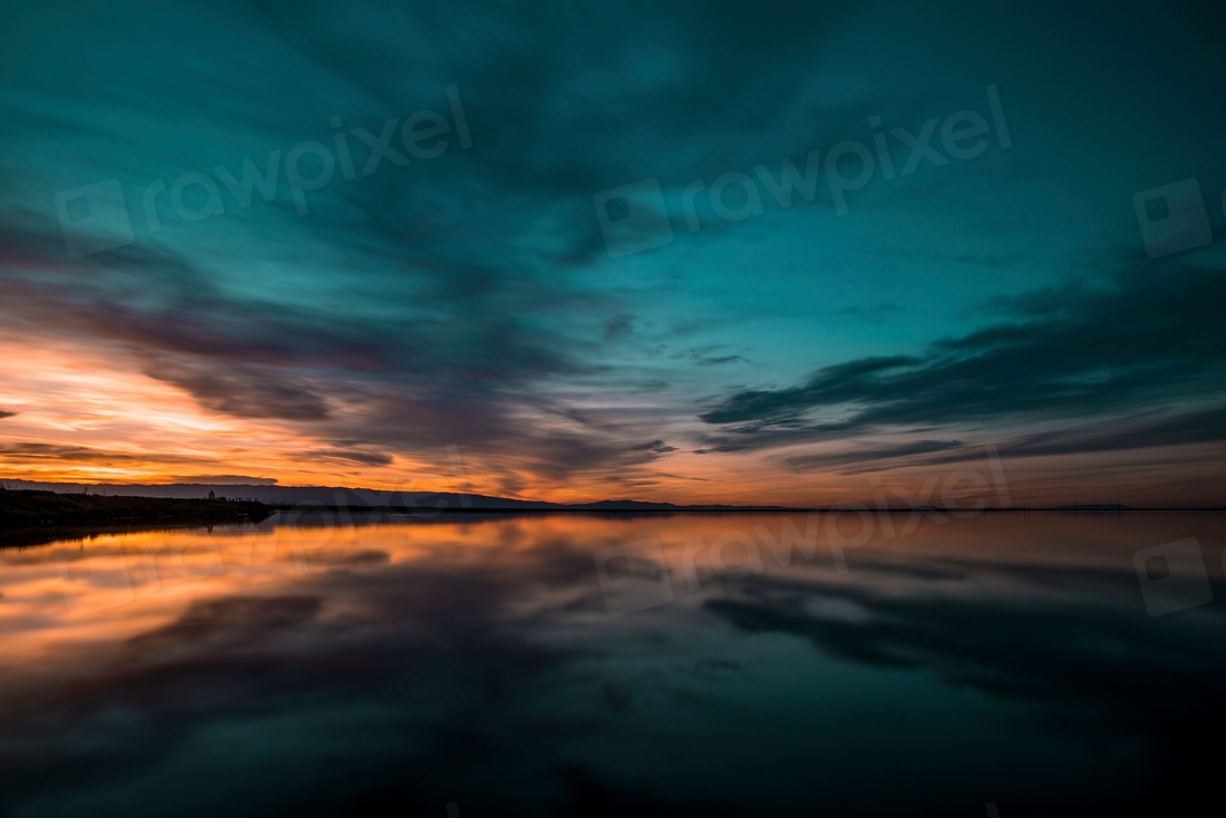 Reflection colorful sky water | Free Photo - rawpixel
