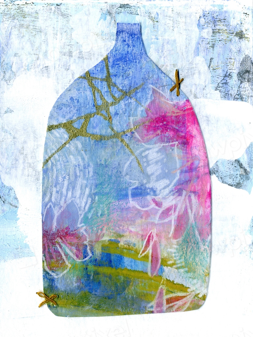 Blue bottle abstract fine art | Free Photo Illustration - rawpixel