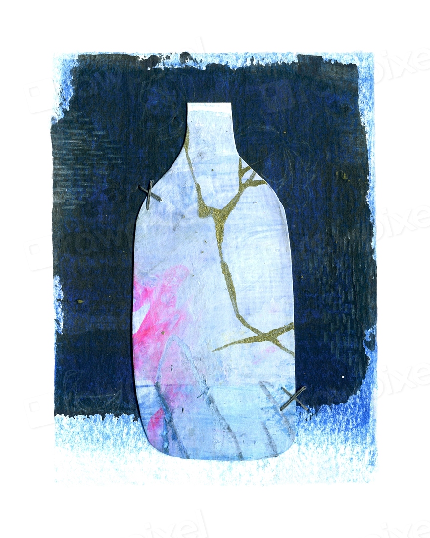 Blue bottle abstract wall art | Free Photo - rawpixel