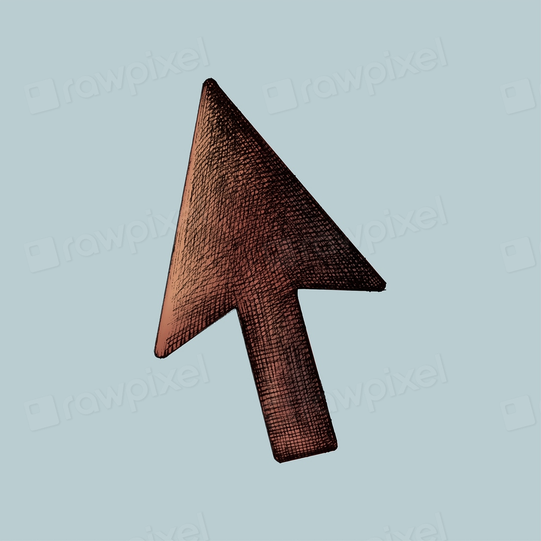 Hand-drawn red arrow cursor illustration | Premium Vector Illustration ...