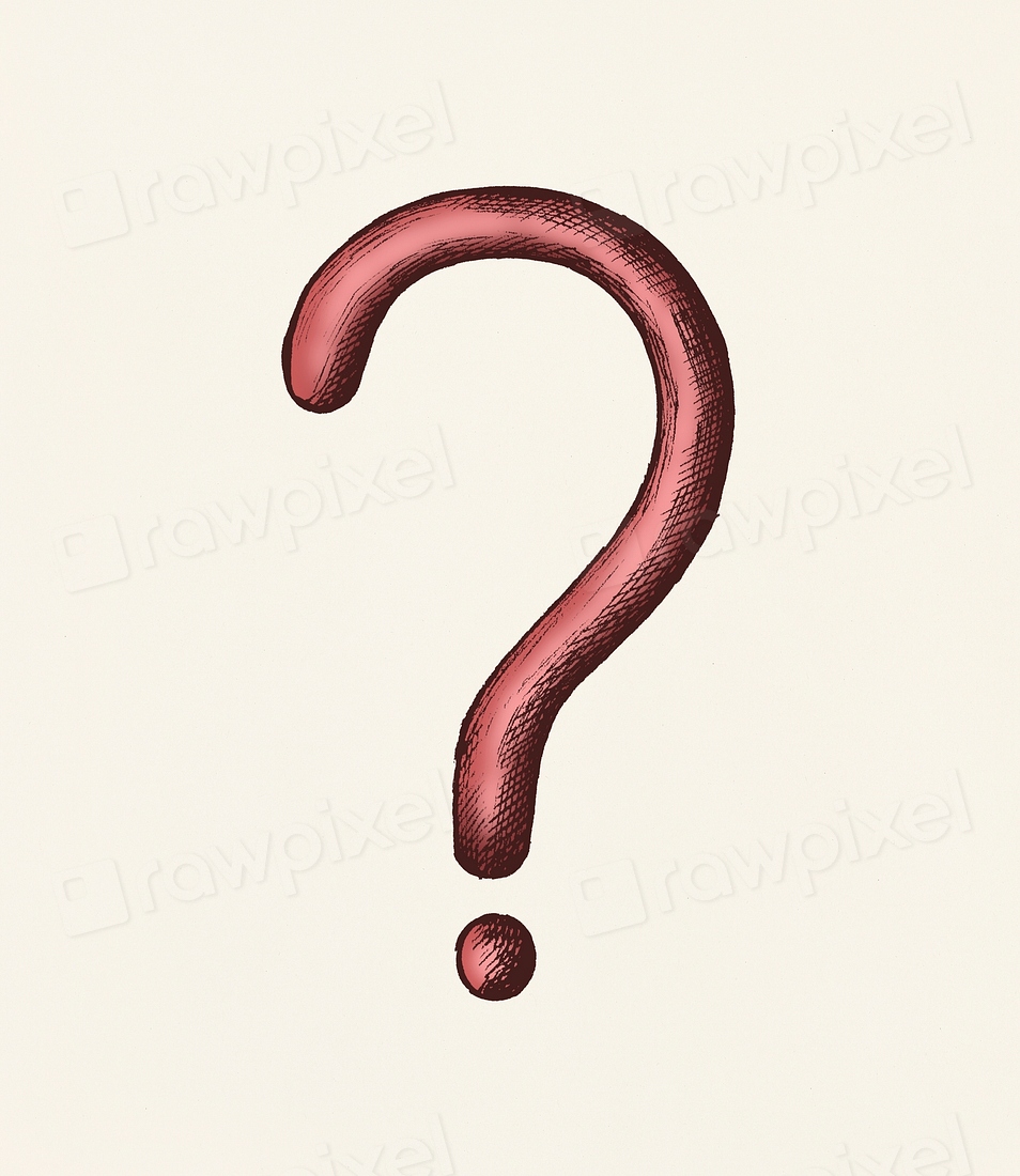 Hand-drawn red question mark illustration | Premium PSD Illustration ...