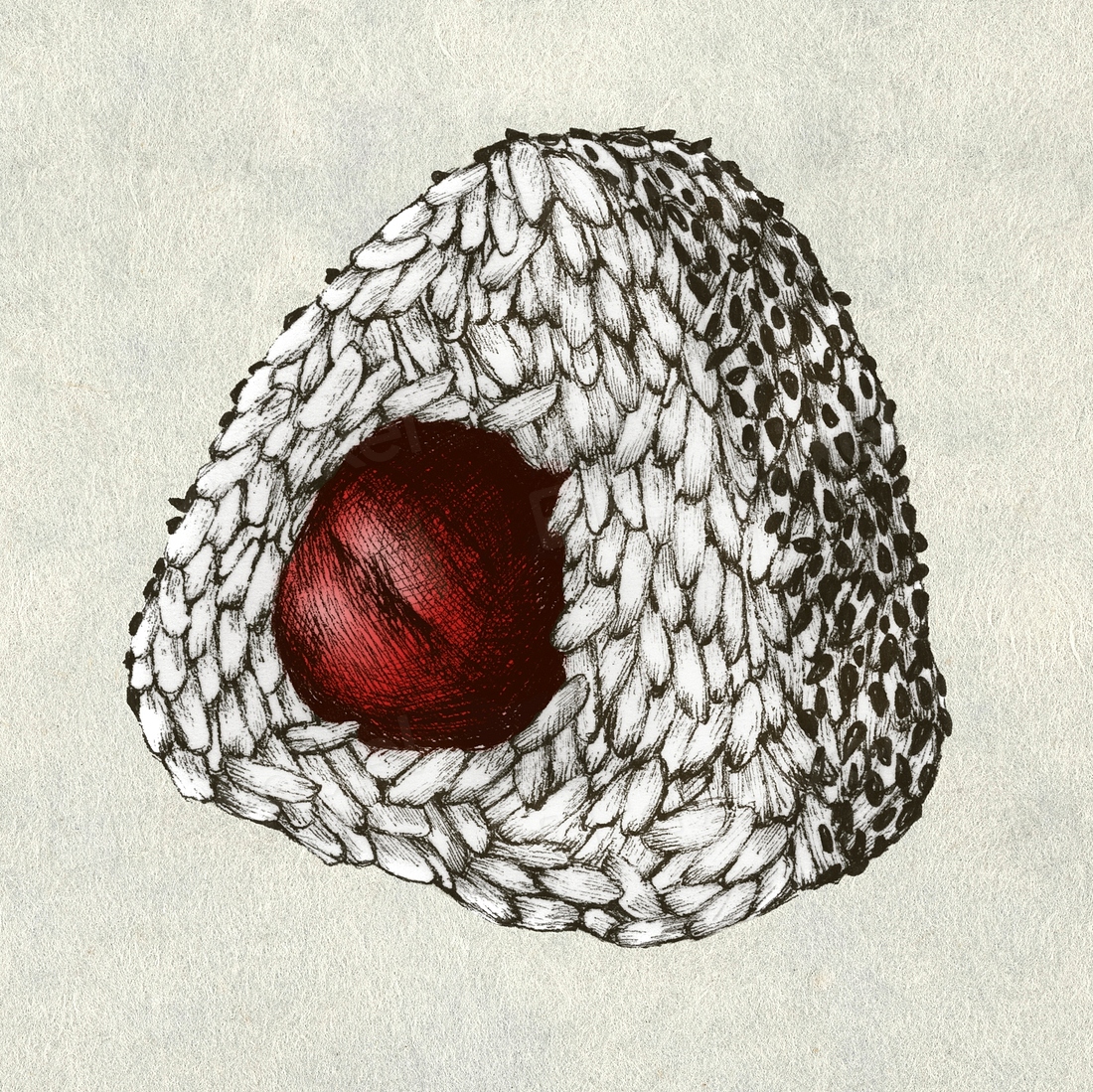 Hand drawn onigiri Japanese food | Free Photo Illustration - rawpixel