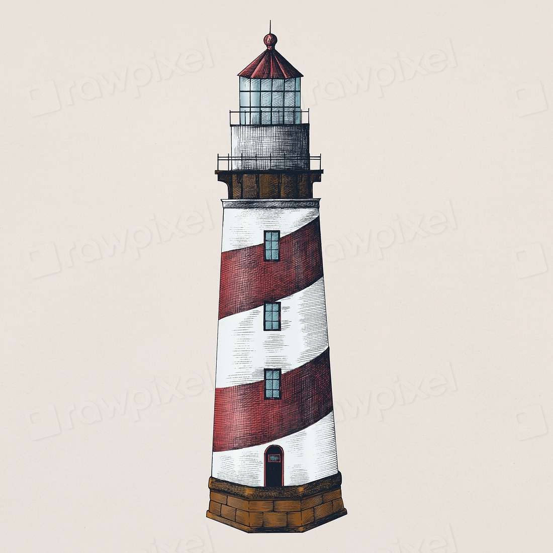 Old lighthouse vintage style illustration | Premium PSD - rawpixel