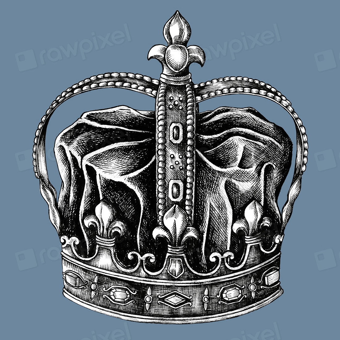 Hand drawn crown isolated background | Premium PSD - rawpixel