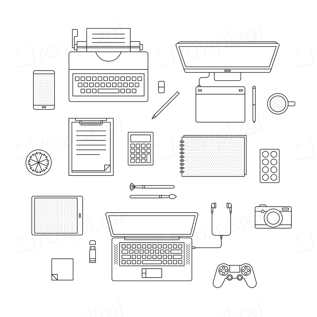 Vector set of digital devices | Premium Vector - rawpixel