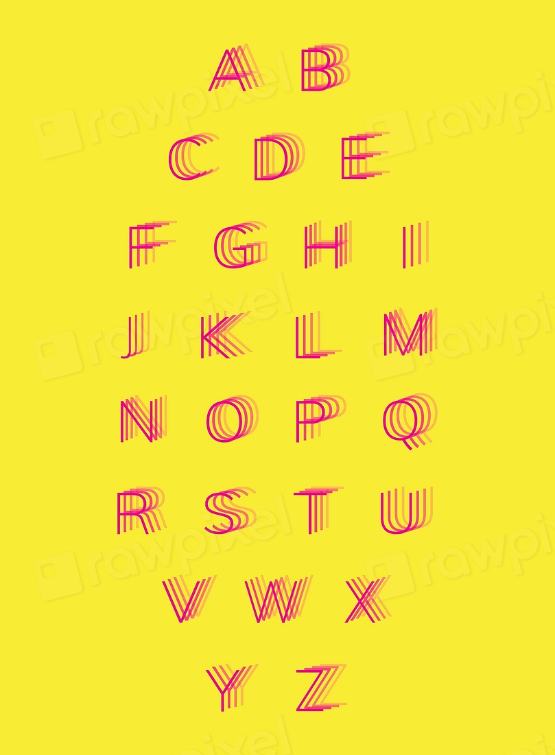 Vector of blurry style letters | Premium Vector - rawpixel
