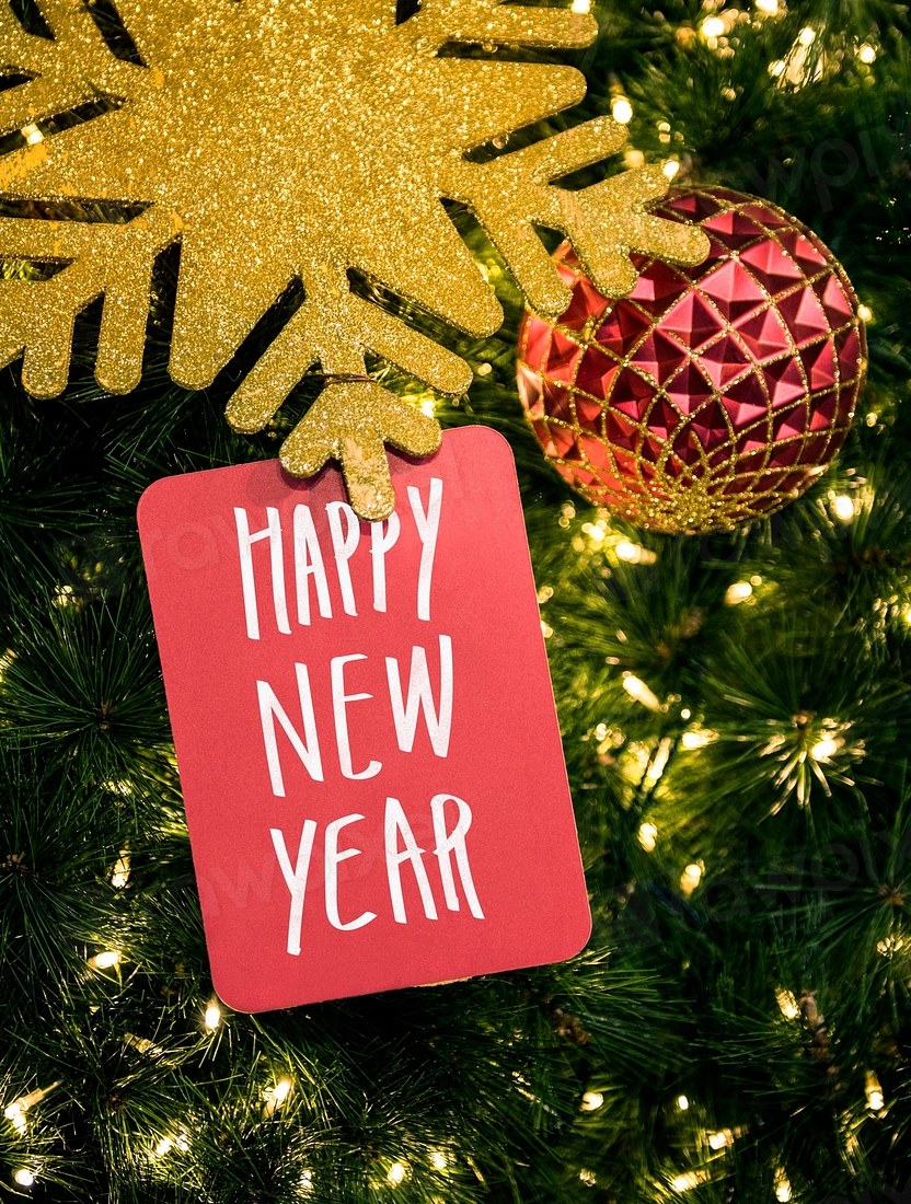 Closeup Happy New Year tag | Premium Photo - rawpixel