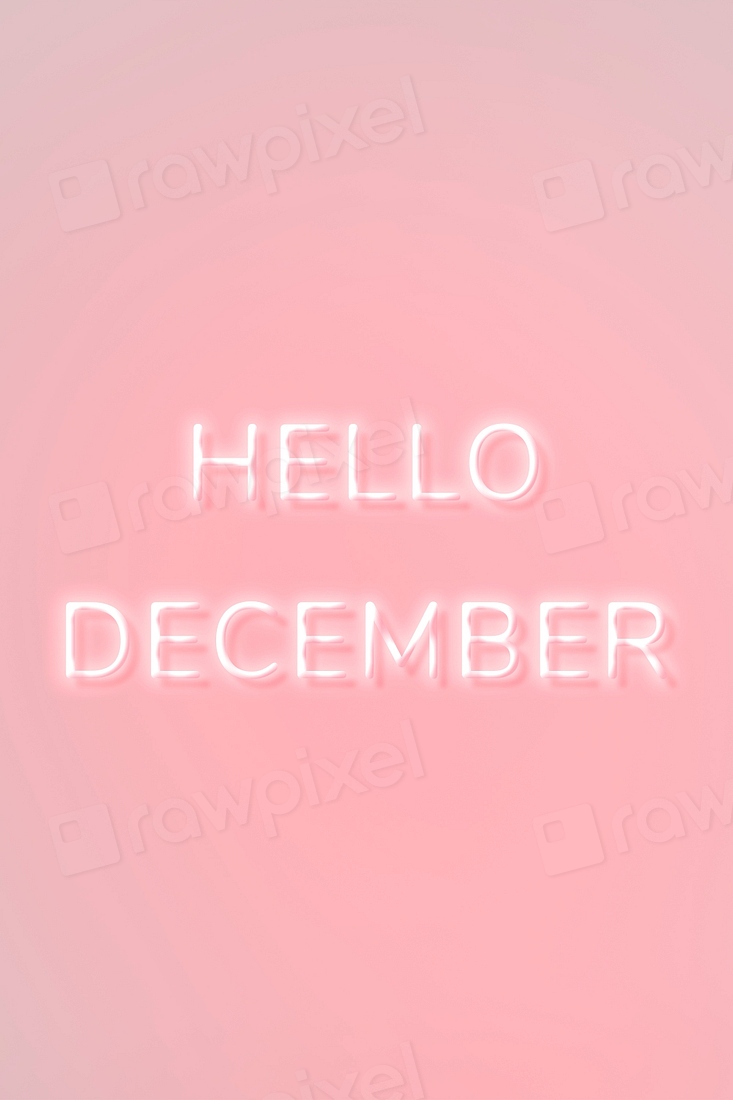 Glowing Hello December neon text | Free Photo - rawpixel