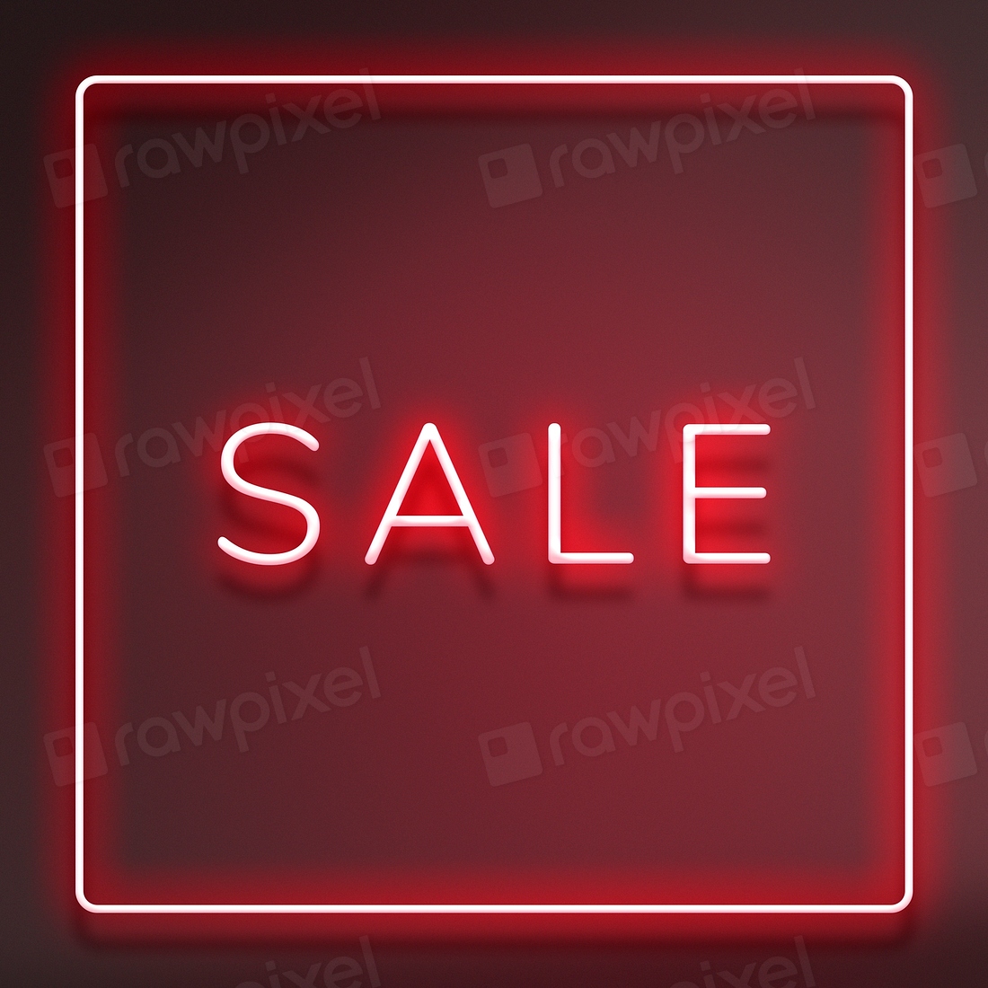 Sale neon red text frame | Premium PSD - rawpixel