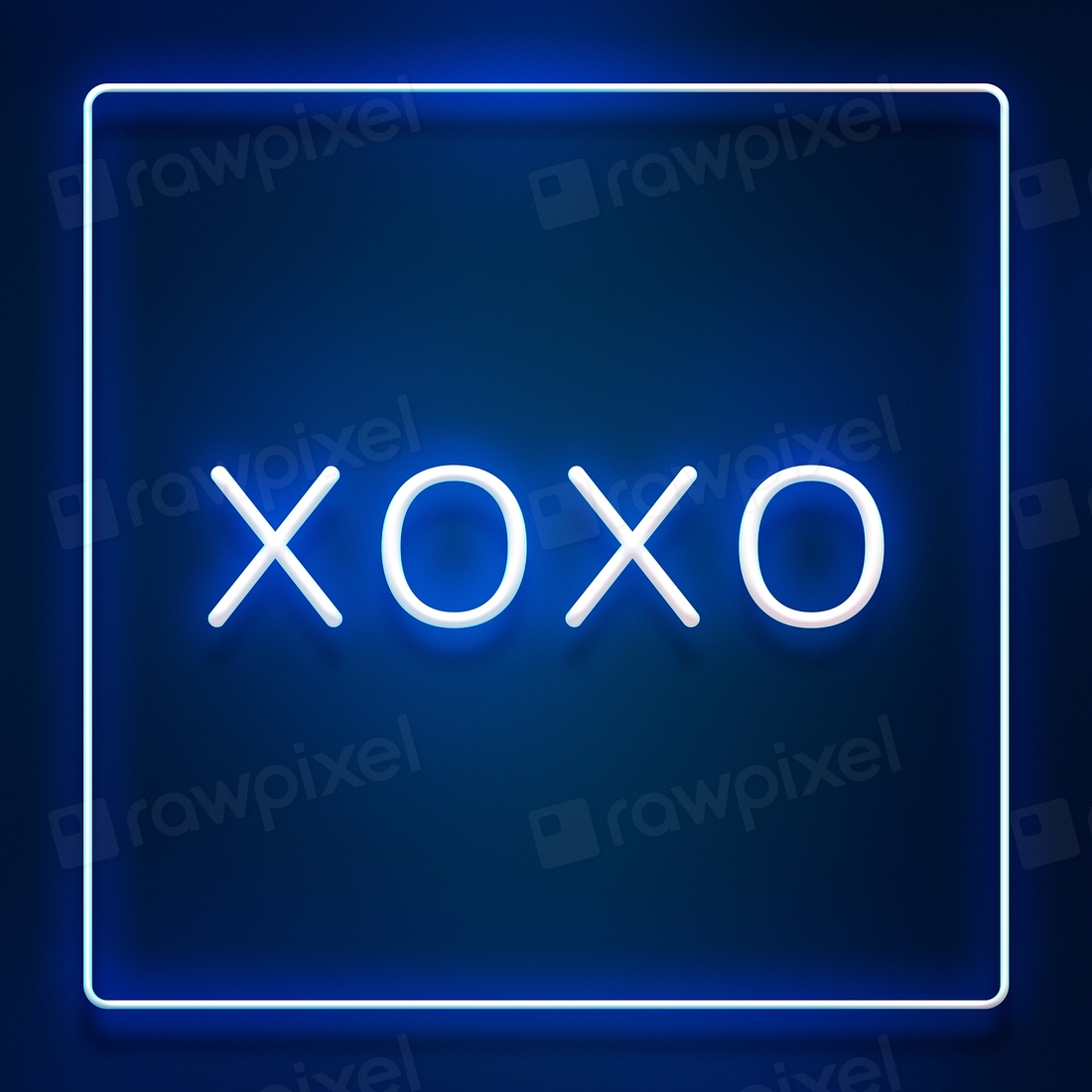 Glowing XOXO neon typography dark | Free Photo - rawpixel