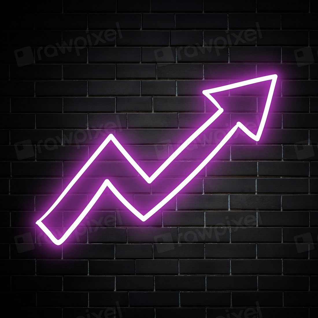 Neon pink zigzag arrow sign | Premium PSD - rawpixel