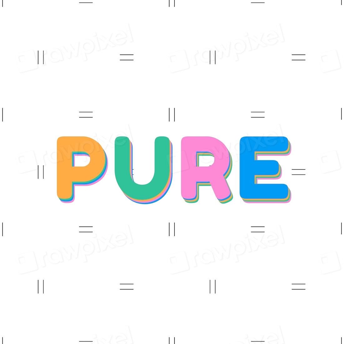 Pure word art font typography | Free Photo - rawpixel
