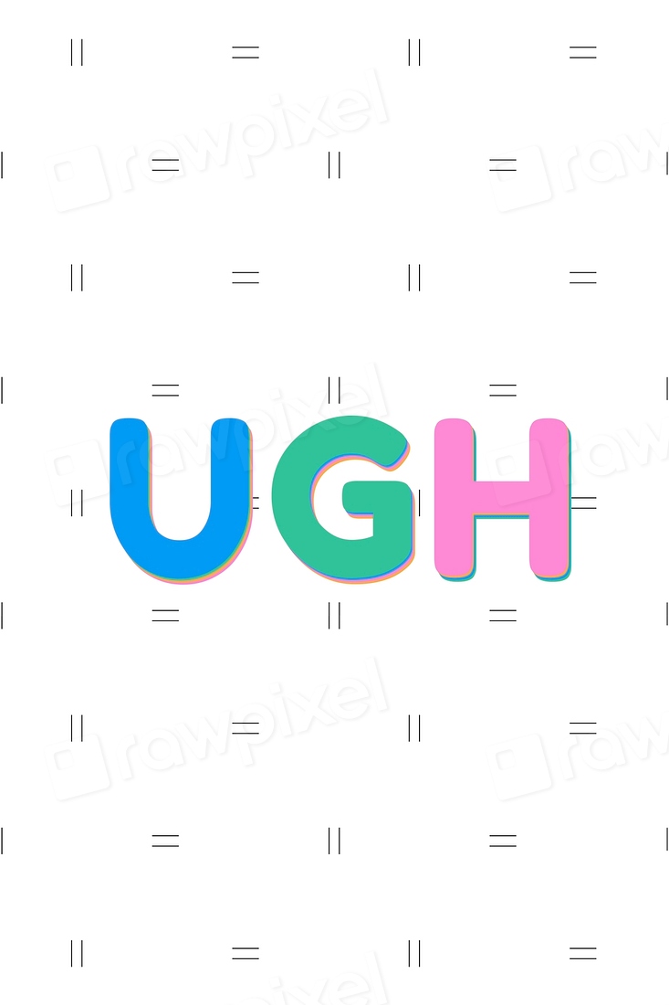 Ugh calligraphy boldface word font | Free Photo - rawpixel