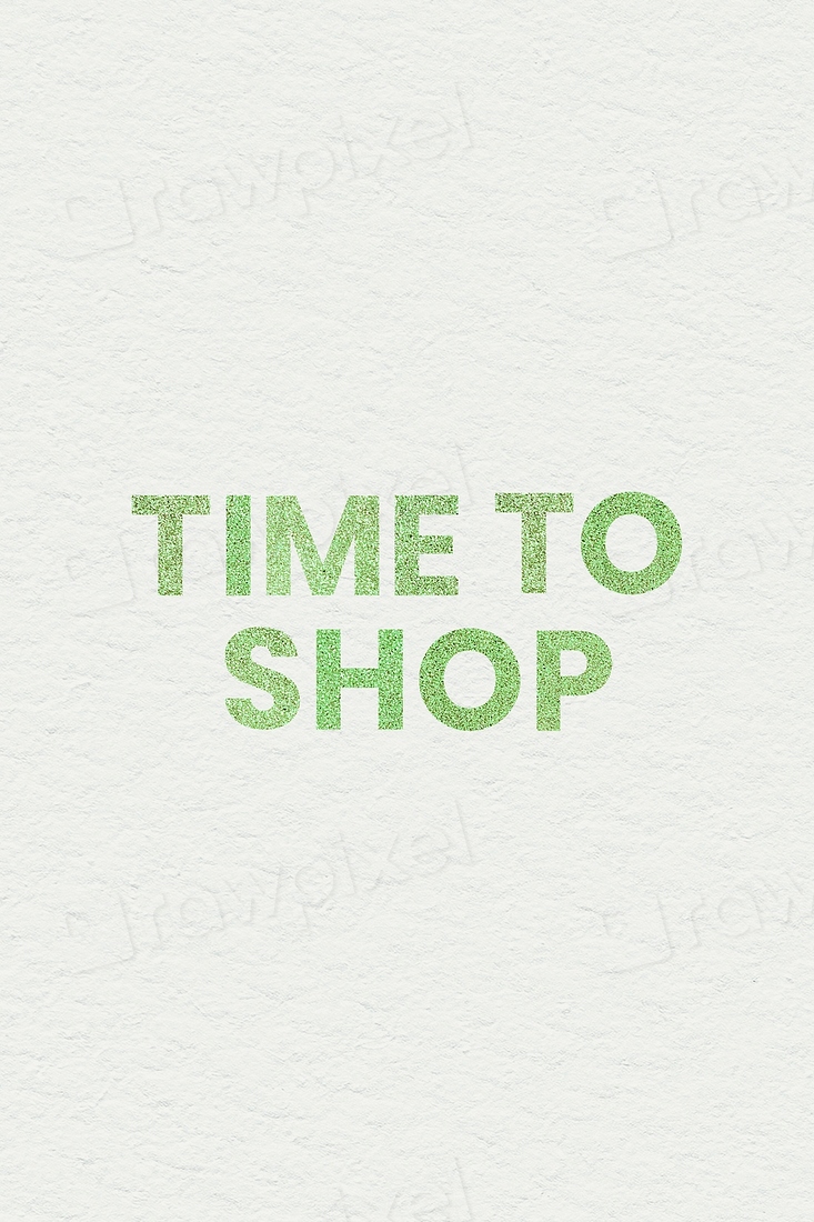Green Time Shop sparkly typography | Free Photo - rawpixel