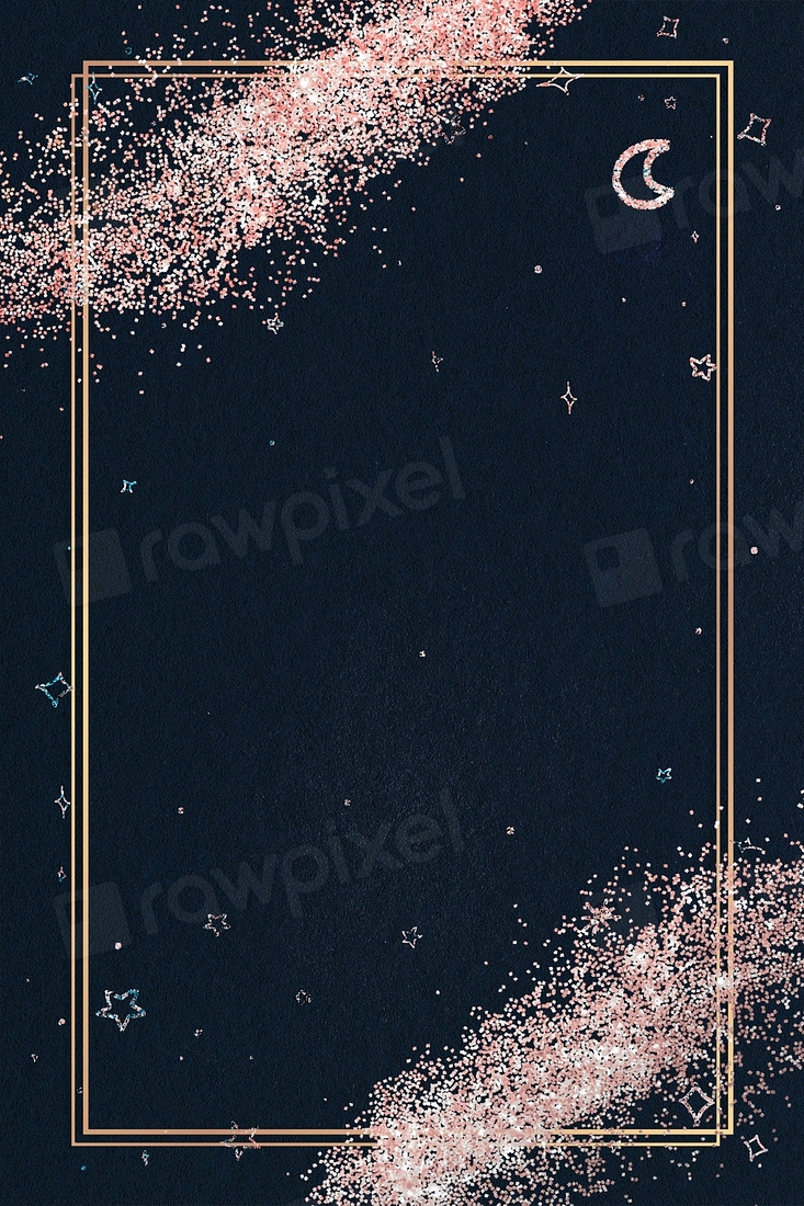 Sparkly frame psd on glitter | Premium PSD - rawpixel