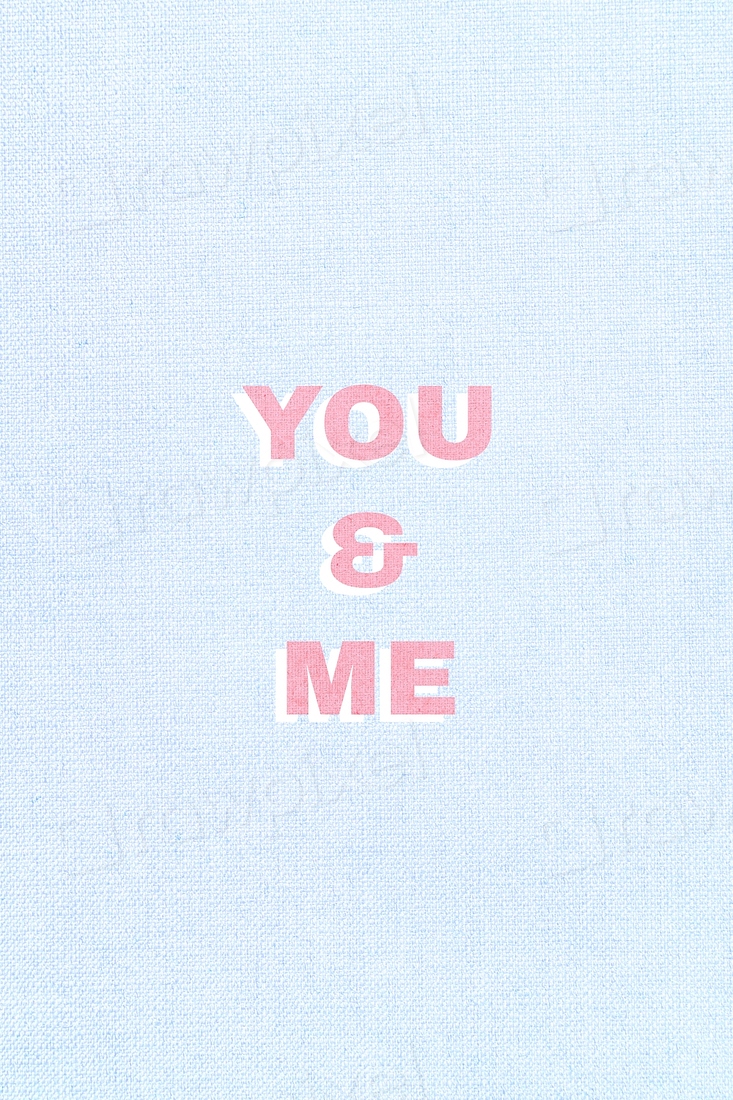 You&me bold style word typography | Free Photo - rawpixel