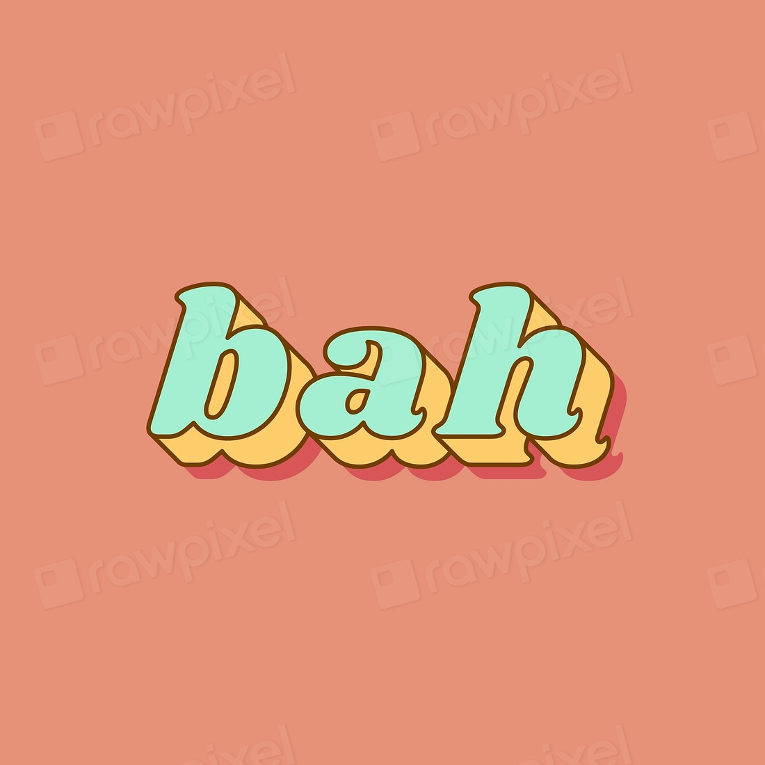 Bold font bah retro funky | Free Photo - rawpixel