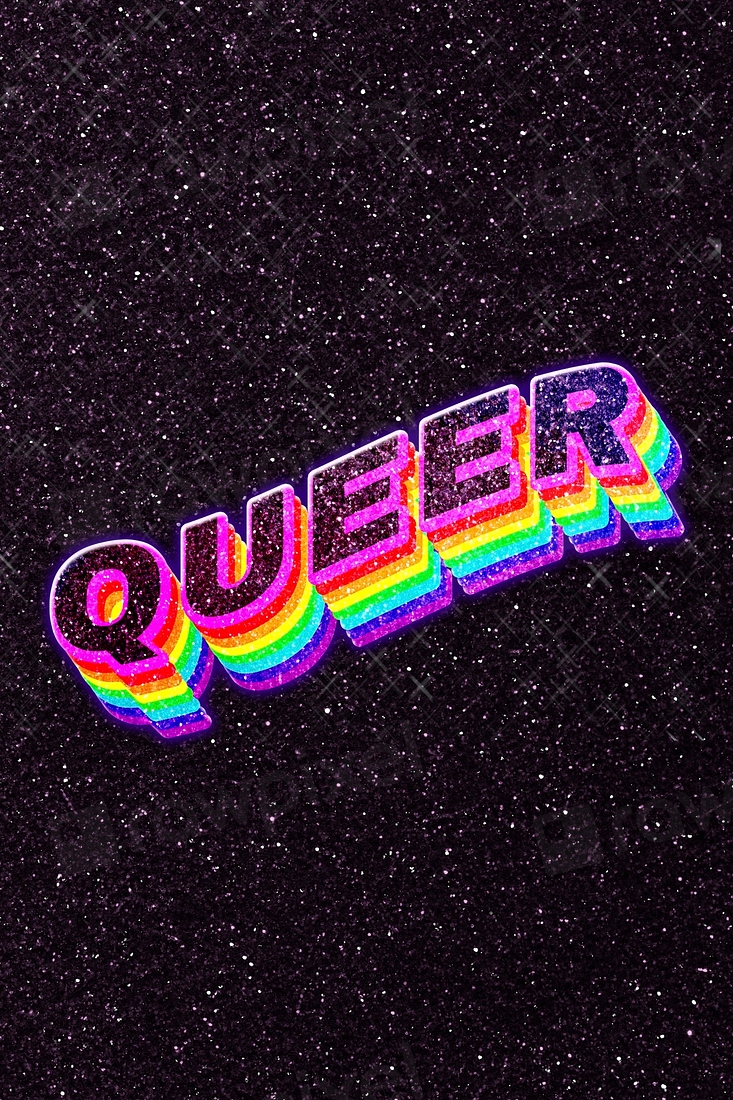 Queer rainbow typography 3D text | Free Photo - rawpixel