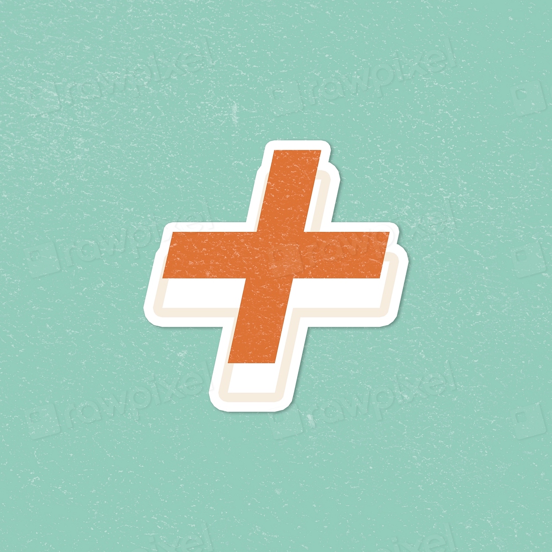 Plus sign + retro font | Premium PSD - rawpixel