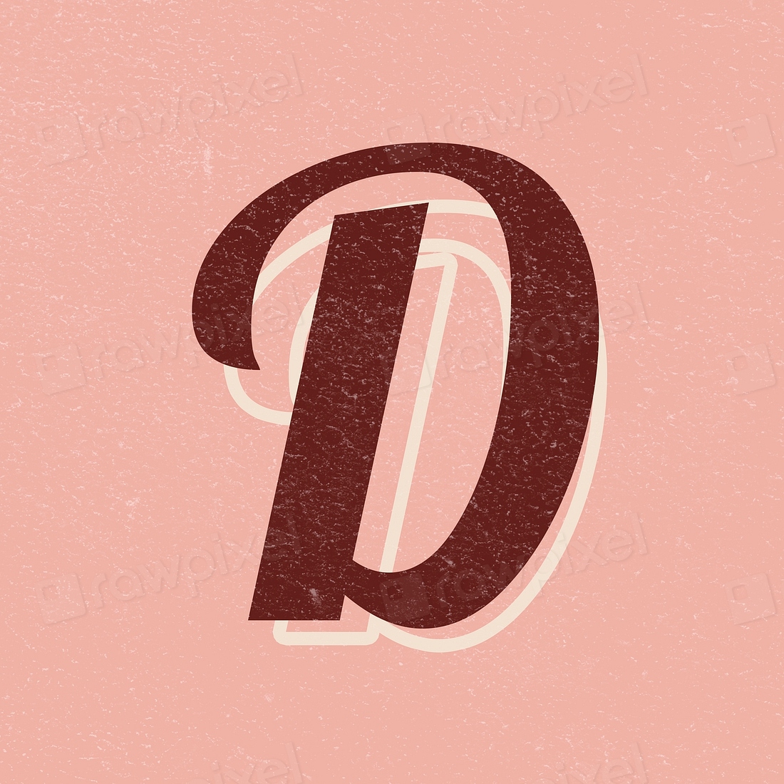 Alphabet letter D vintage handwriting | Premium PSD - rawpixel