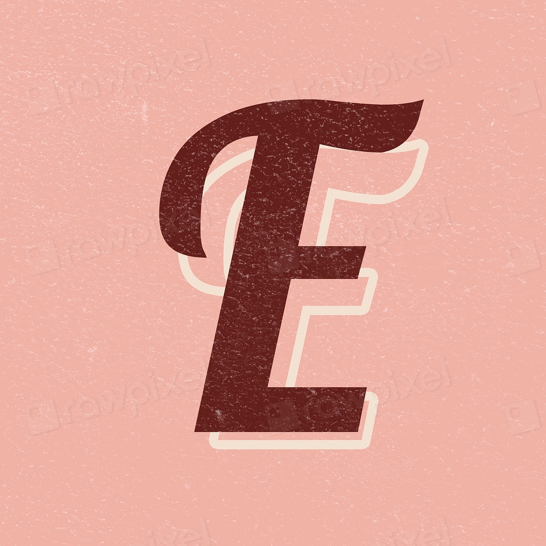 Alphabet letter E vintage handwriting | Premium PSD - rawpixel