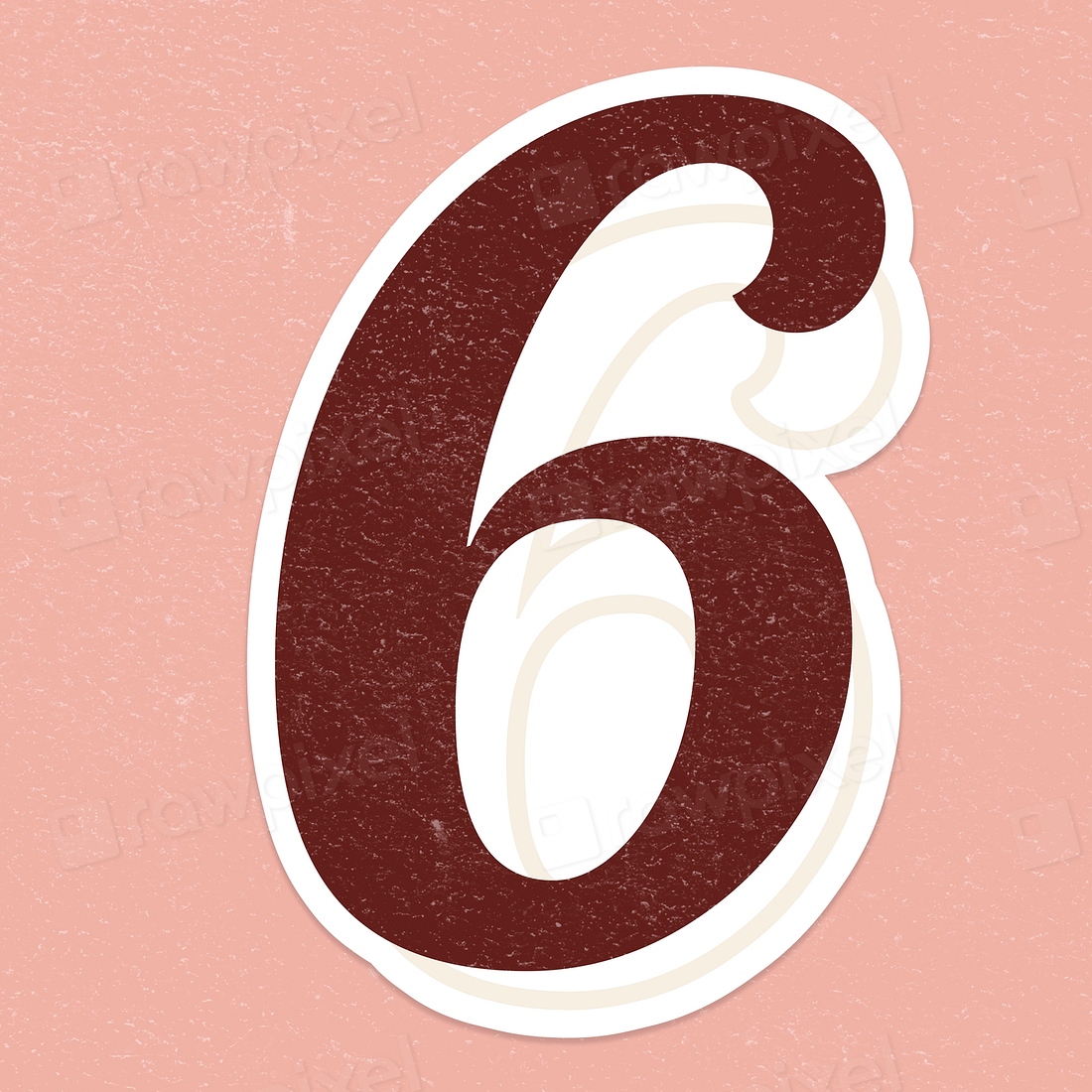 Number six sign symbol icon | Premium PSD - rawpixel