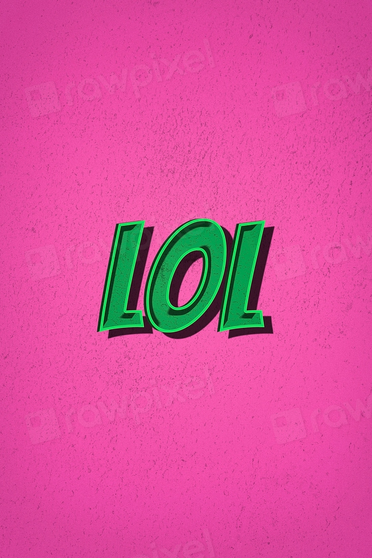 LOL retro word cartoon style | Free Photo - rawpixel