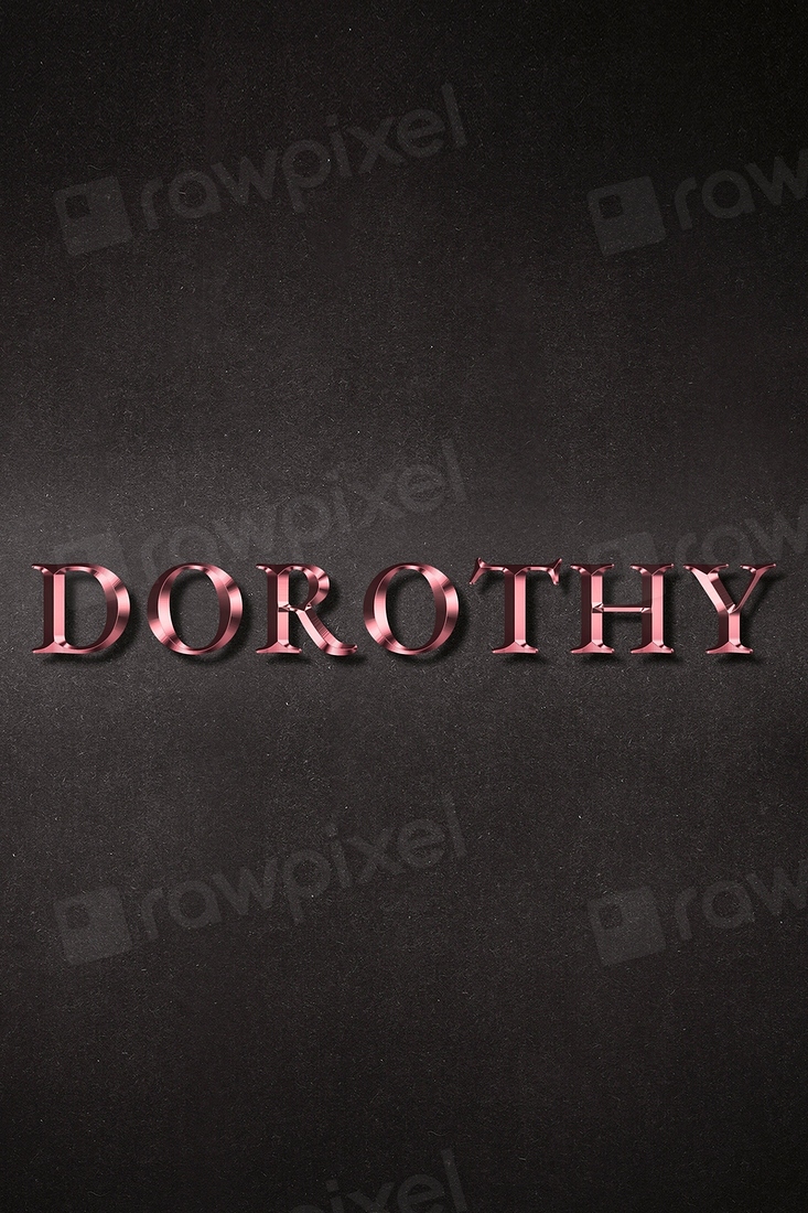 Dorothy typography rose gold design | Free Photo - rawpixel