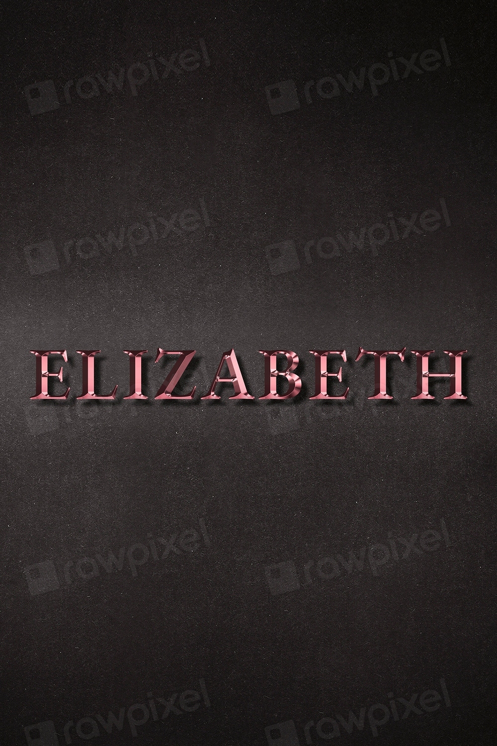 Elizabeth typography metallic rose gold | Free Photo - rawpixel