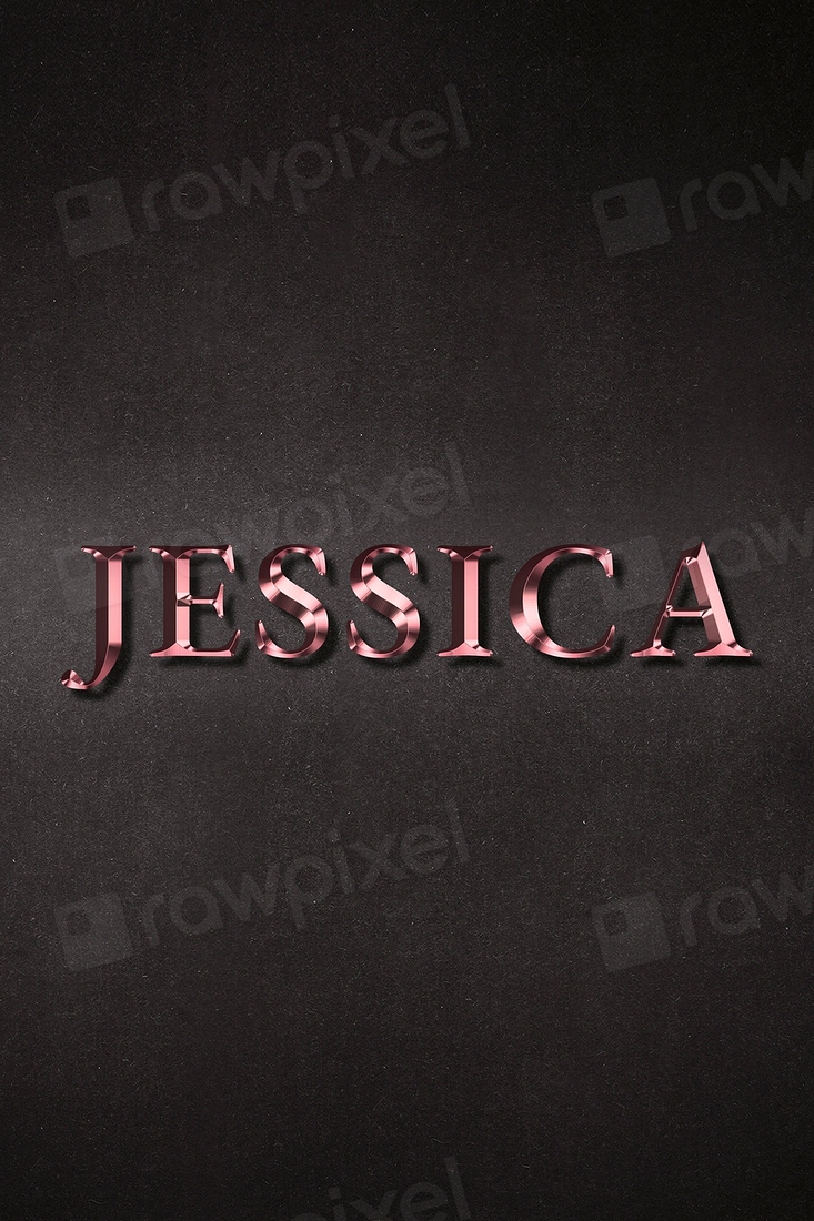 Jessica typography rose gold design | Free Photo - rawpixel