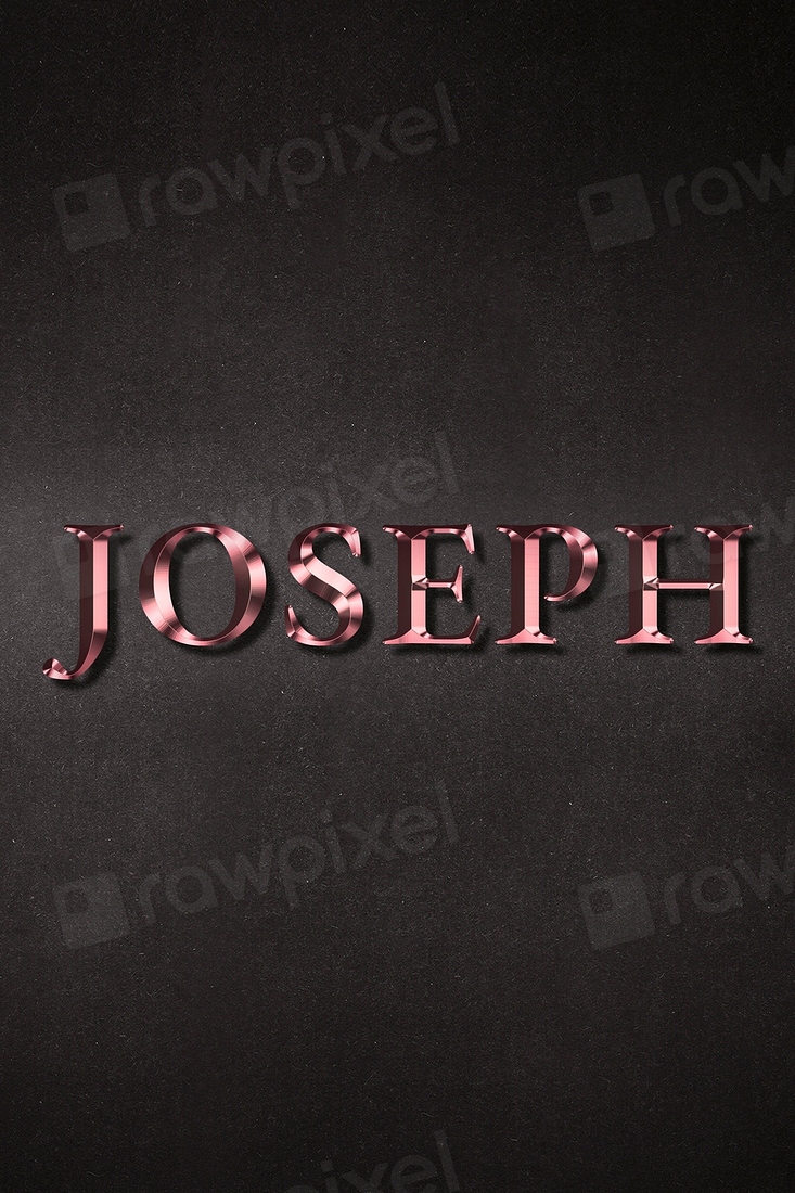 Joseph typography rose gold design | Free Photo - rawpixel