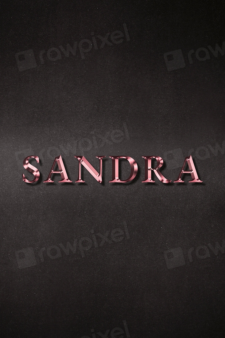 Sandra typography metallic rose gold | Free Photo - rawpixel