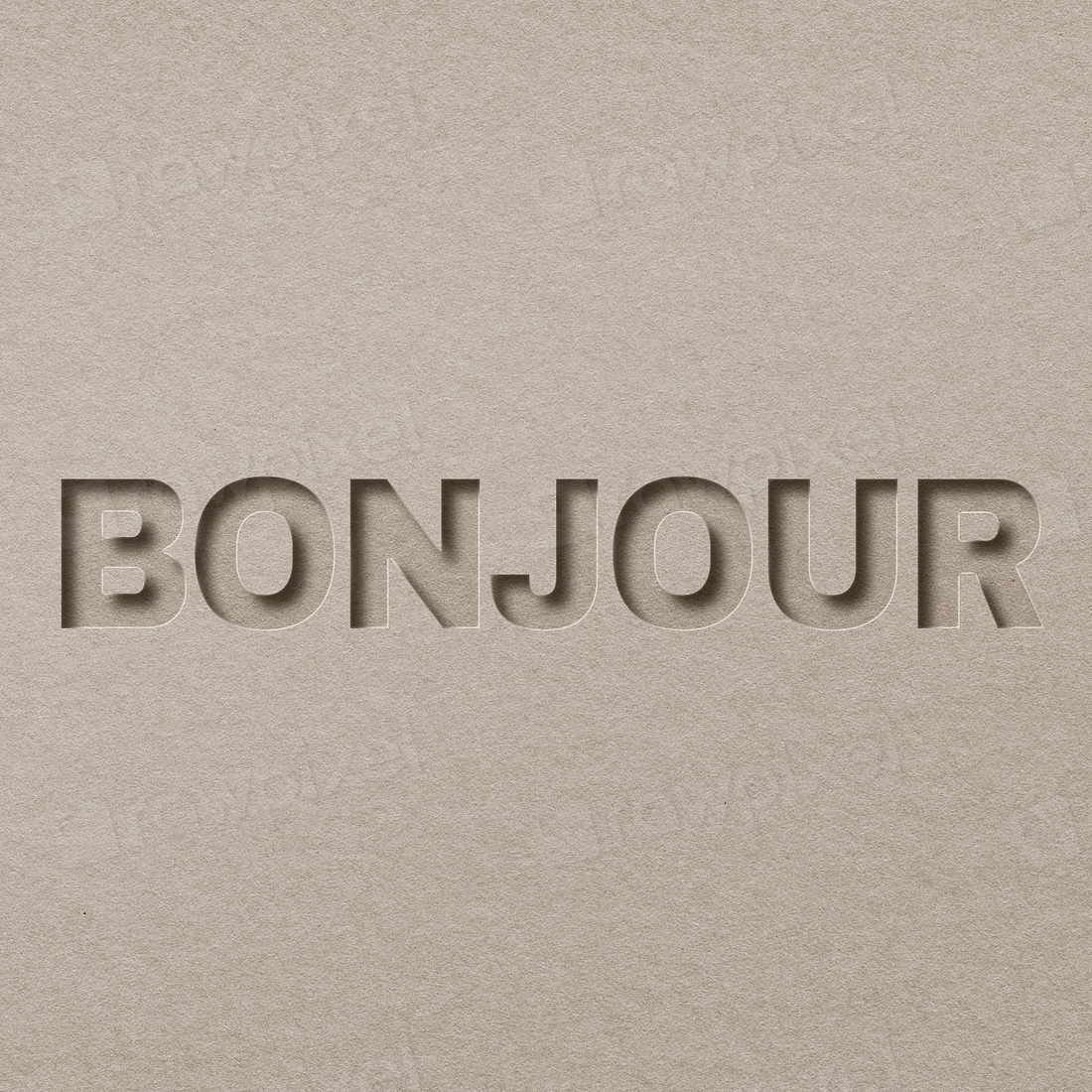 Bonjour text paper cut font | Free Photo - rawpixel