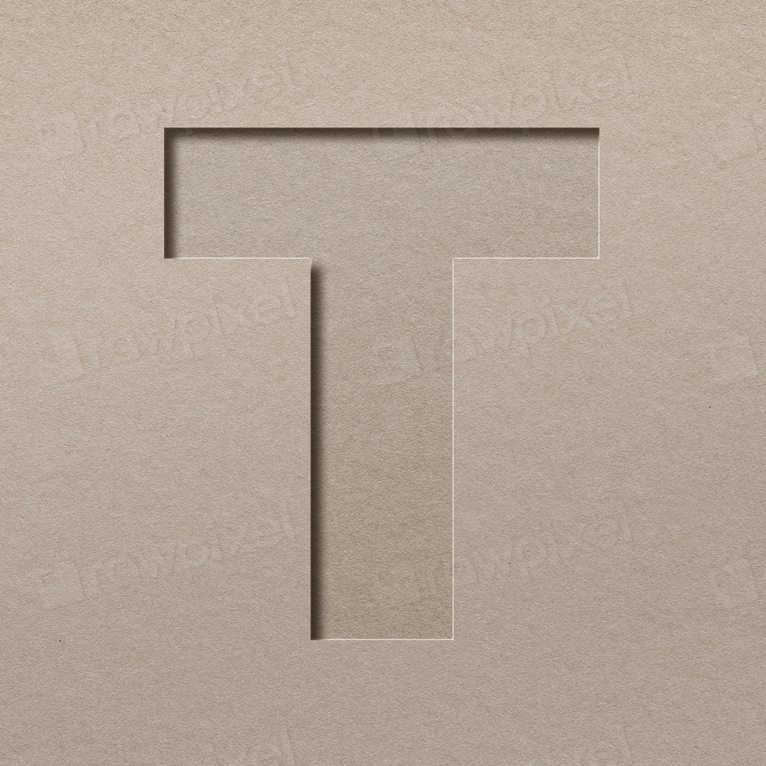 Paper cut capital letter T | Premium PSD - rawpixel