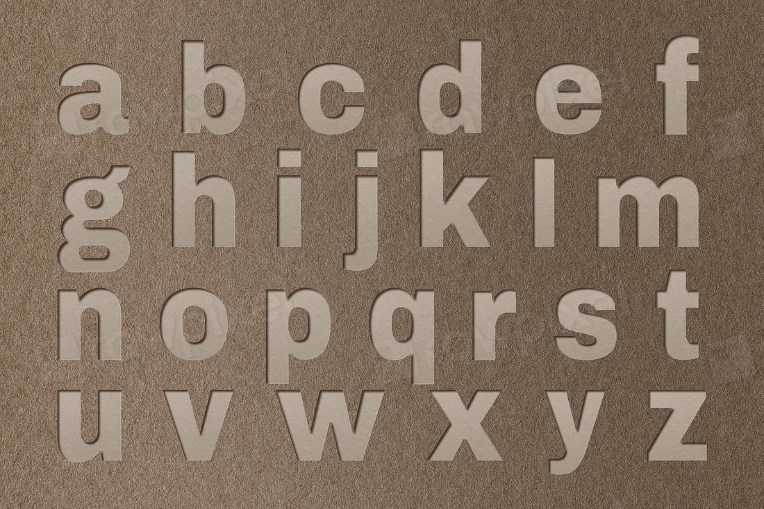 Paper cut alphabet set psd | Premium PSD - rawpixel