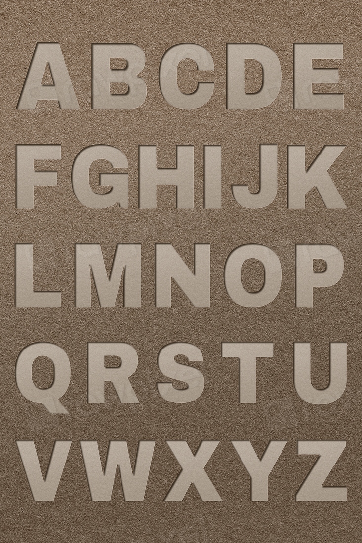 Paper cut alphabet set psd | Premium PSD - rawpixel