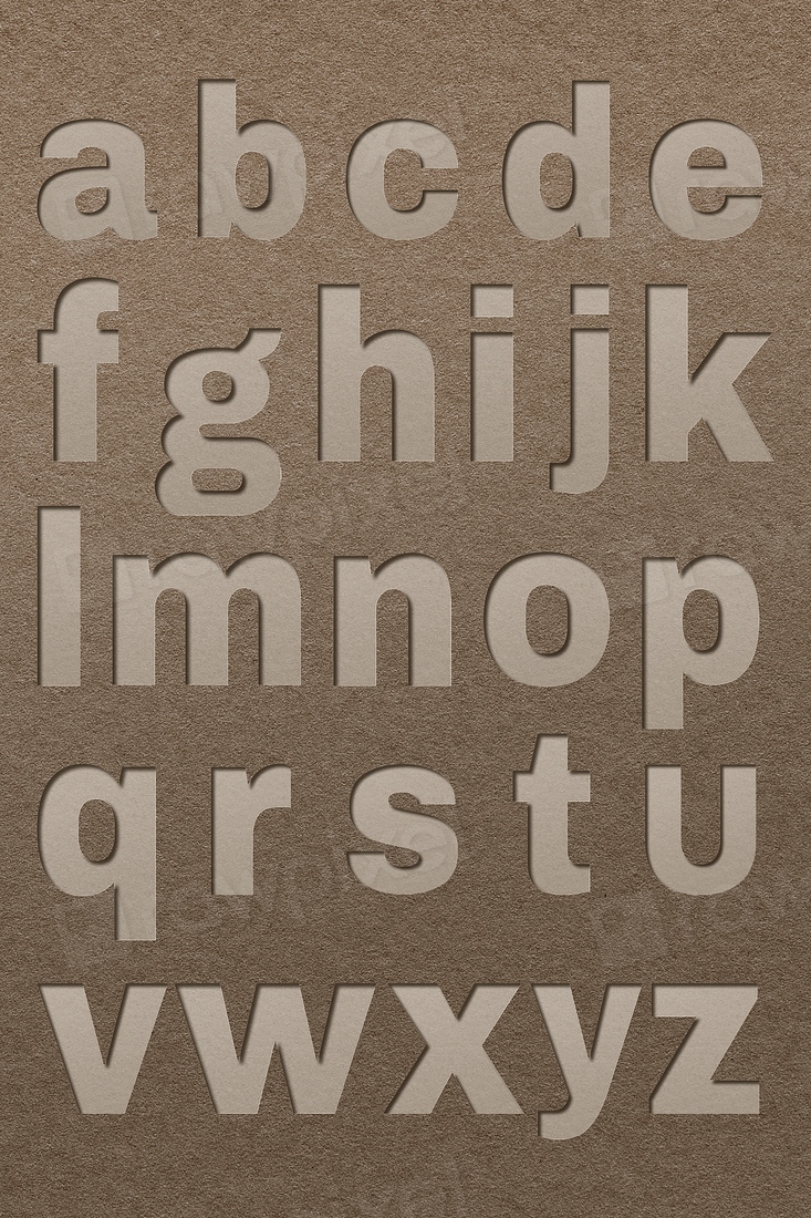 Paper cut alphabet set psd | Free PSD - rawpixel