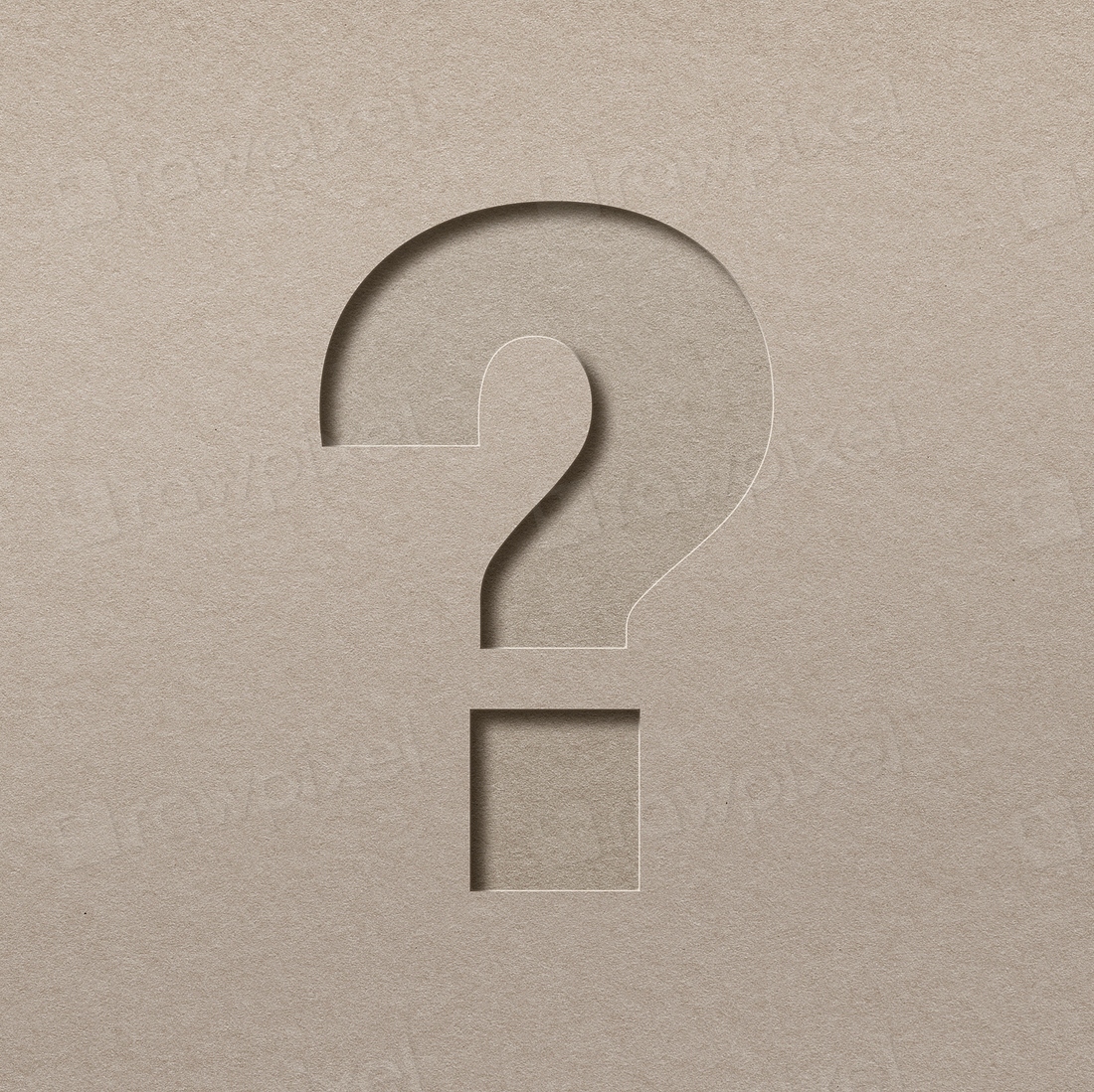 Question mark paper embossed psd | Premium PSD - rawpixel