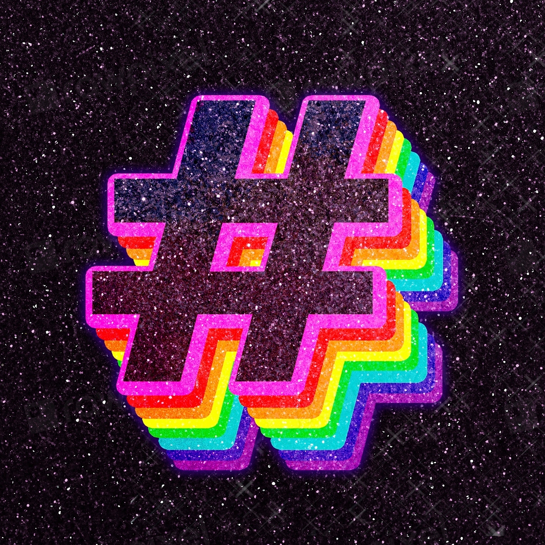 Hashtag sign vintage psd typography | Premium PSD - rawpixel