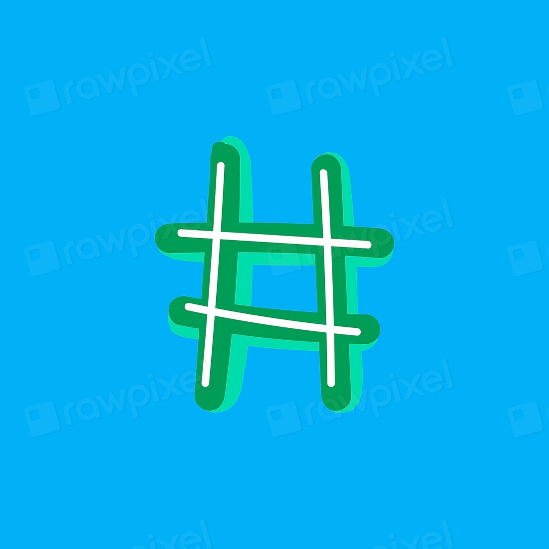 Hashtag symbol doodle vector typography | Premium Vector - rawpixel