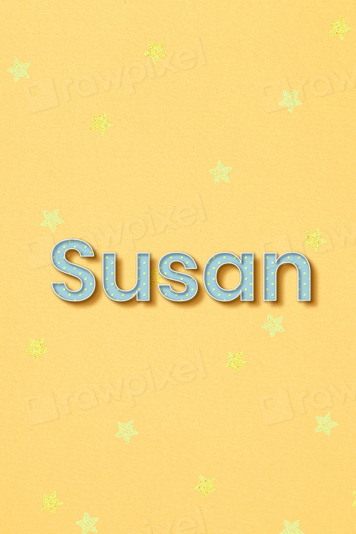 Female name Susan typography word | Free Photo - rawpixel