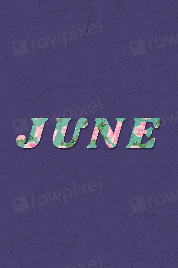 Colorful June month text | Free Photo - rawpixel