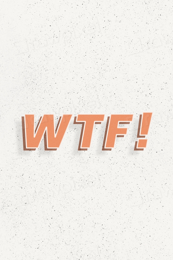 WTF! retro style shadow typography | Free Photo - rawpixel