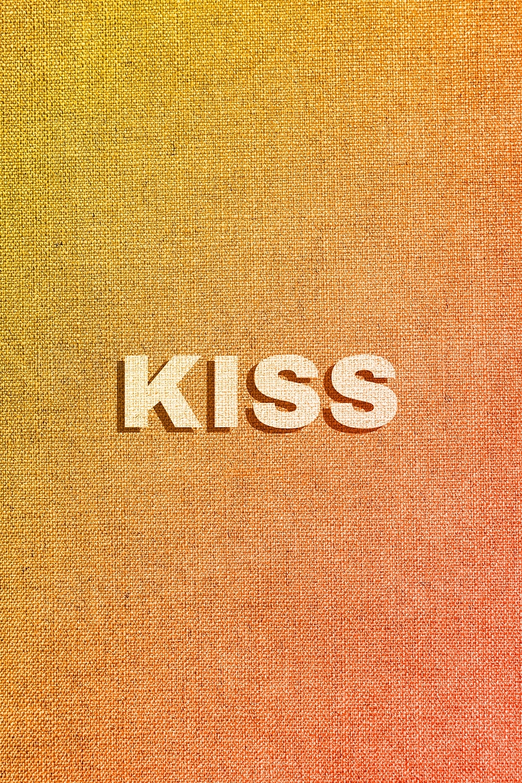 Kiss fabric texture pastel typography | Free Photo - rawpixel