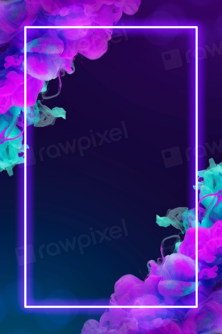 Glowing neon frame purple psd | Premium PSD - rawpixel